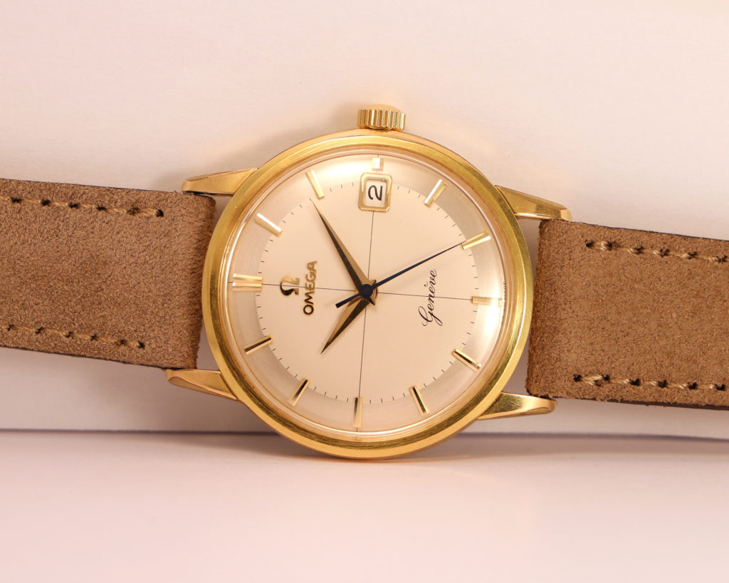Omega Genève “cross hair” dial ref. 14724 with original box – Brussels ...