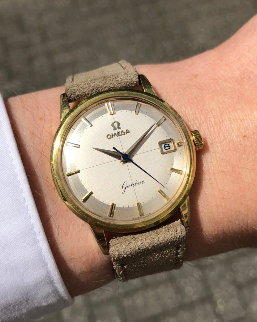 Omega Genève “cross hair” dial ref. 14724 with original box – Brussels ...