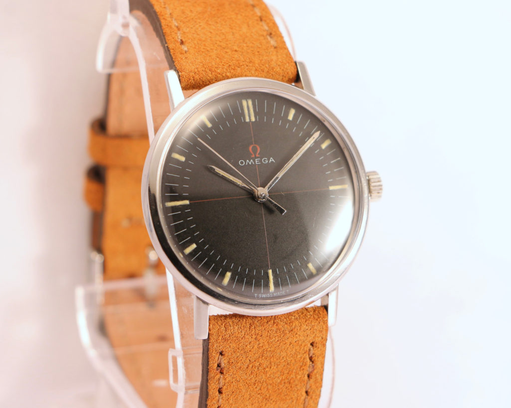 Rare Omega with black “technical” dial ref. 131.019 fully serviced ...