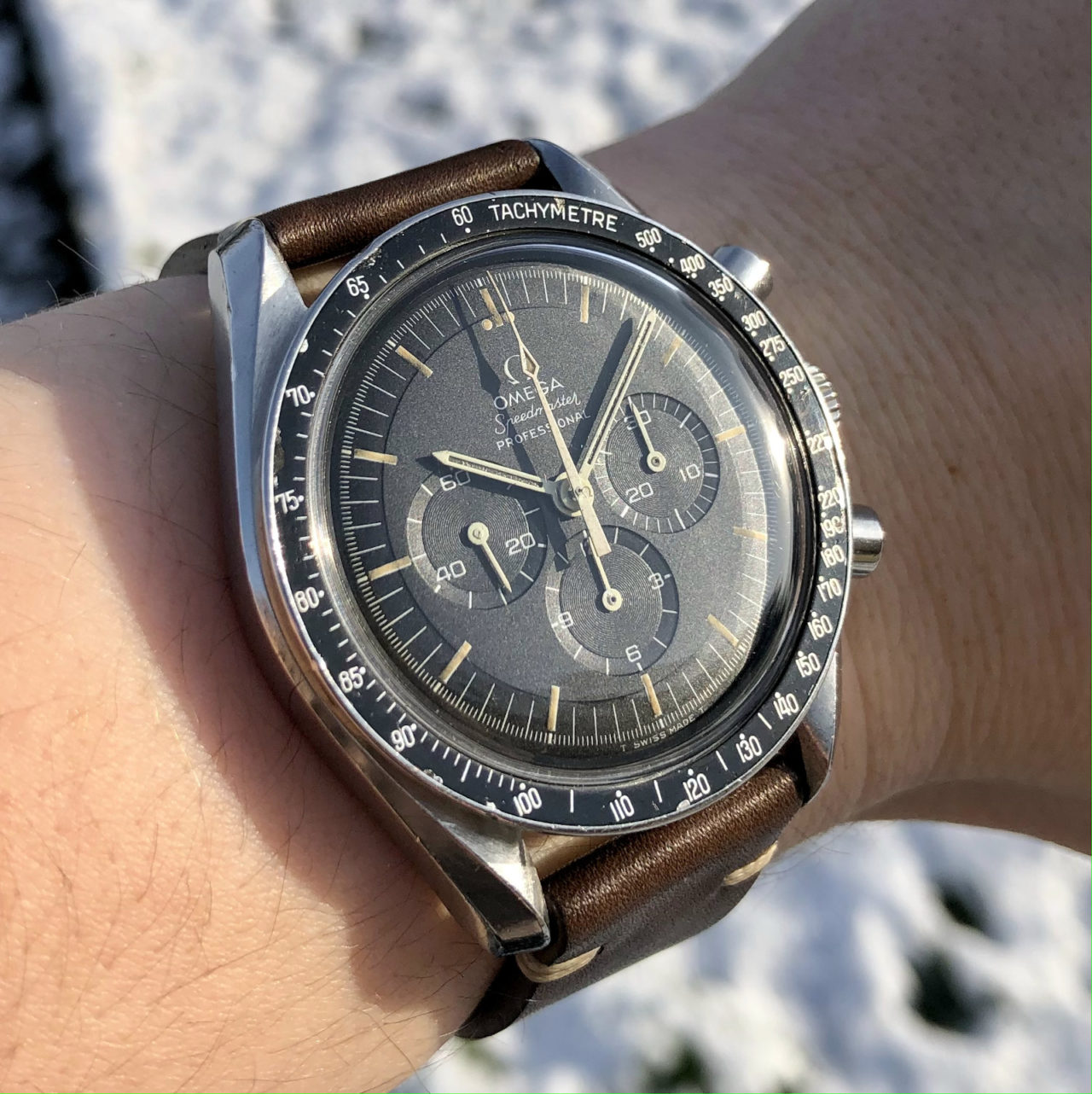Very rare Omega Speedmaster pre-moon ref. 145022-69 with 220 bezel ...