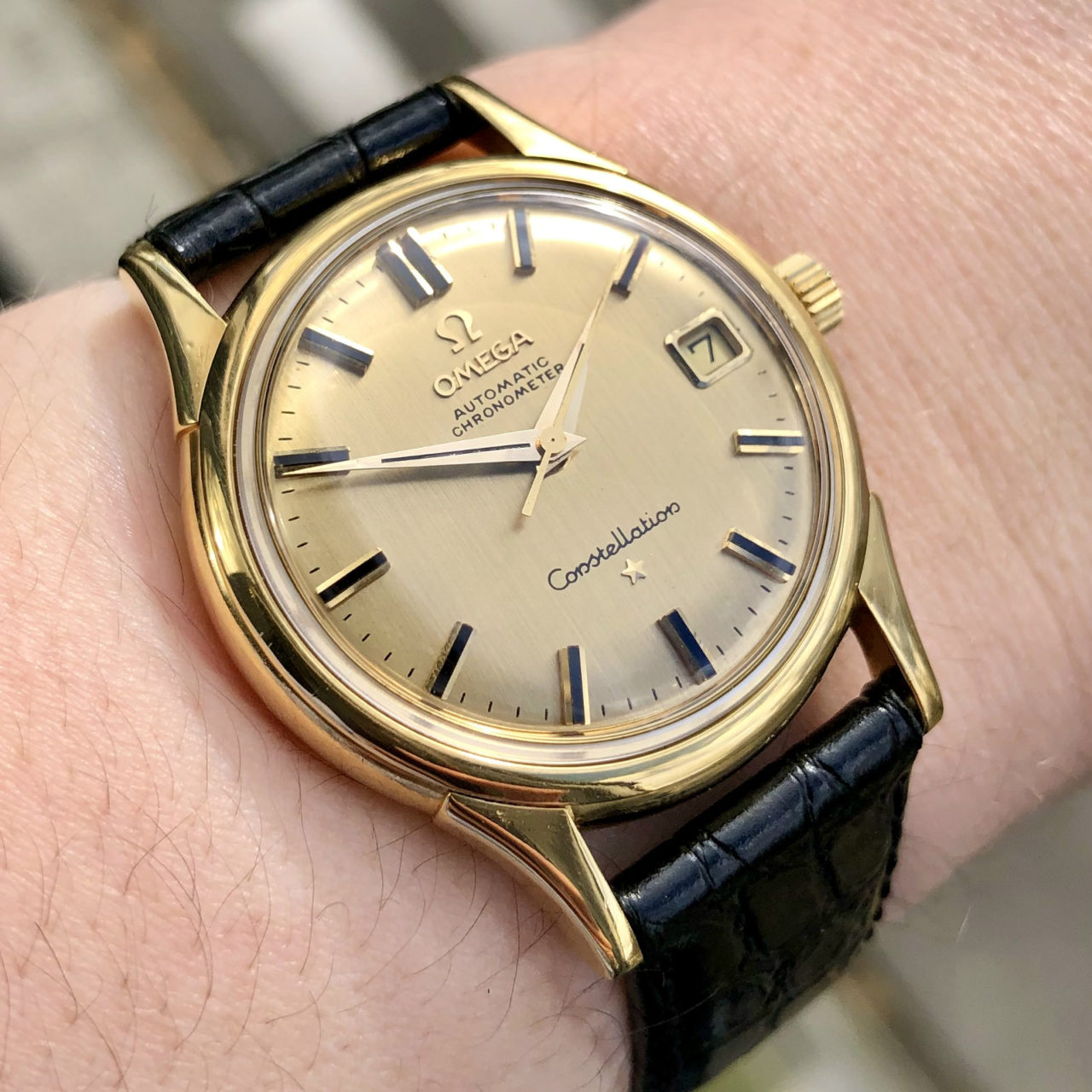 Omega Constellation “De Luxe” 18K yellow gold ref. 14393 fully serviced ...