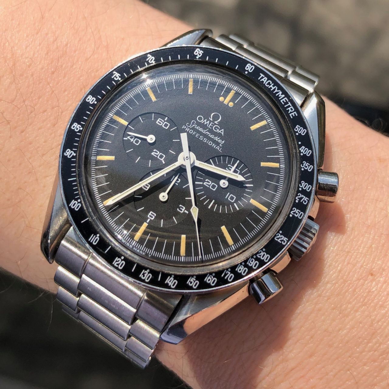 Superbe et rare Omega Speedmaster Apollo XI réf. 345.0808 de 1989 ...