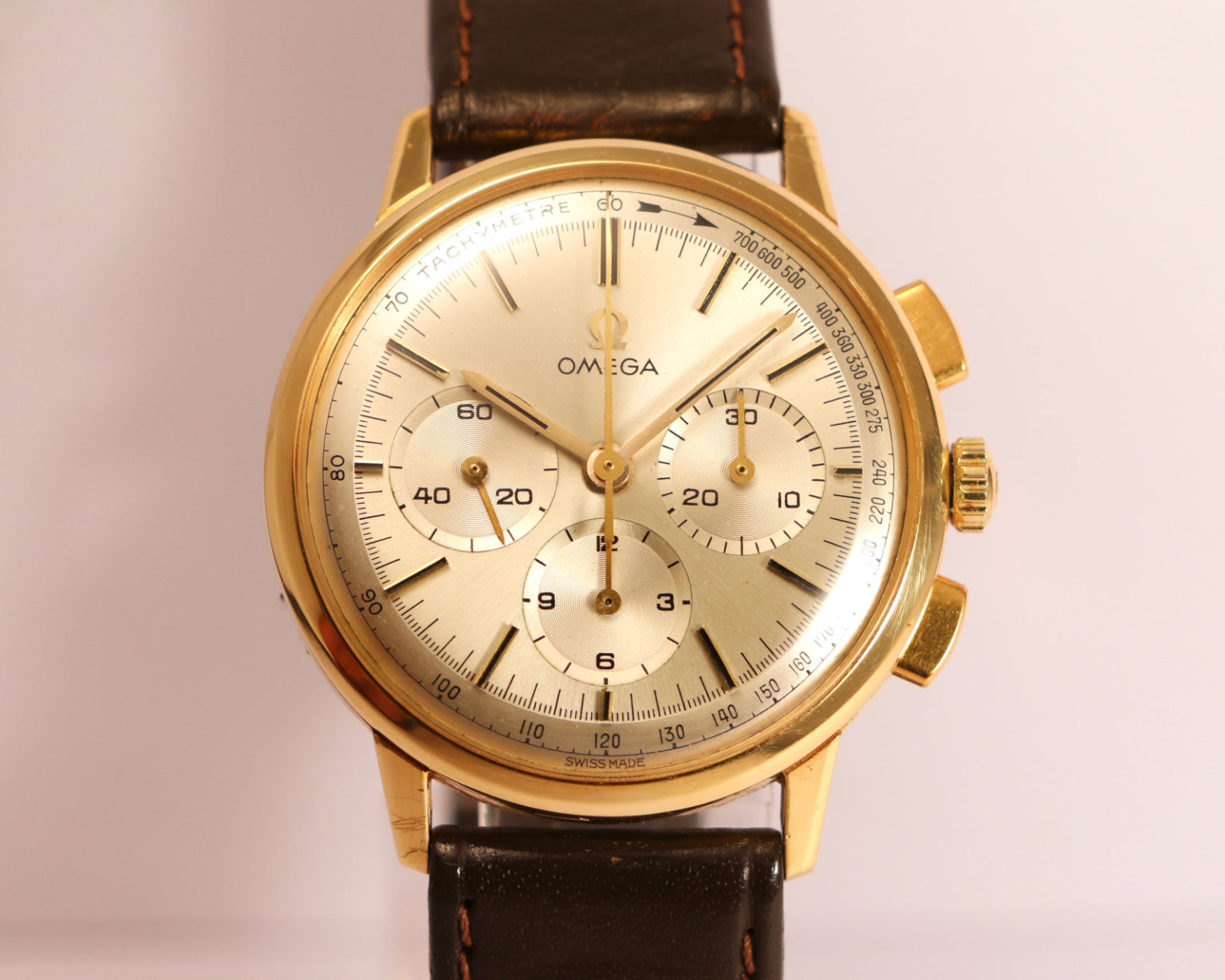 Beautiful Omega Chronograph 18K yellow gold cal. 321 ref. 101.010-63 ...