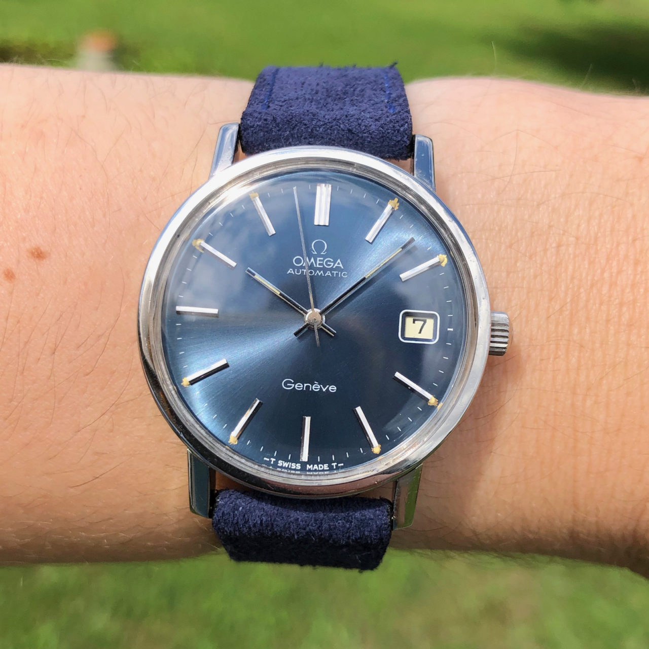 Omega Genève automatic with blue dial ref. 166.0202 – Brussels Vintage ...