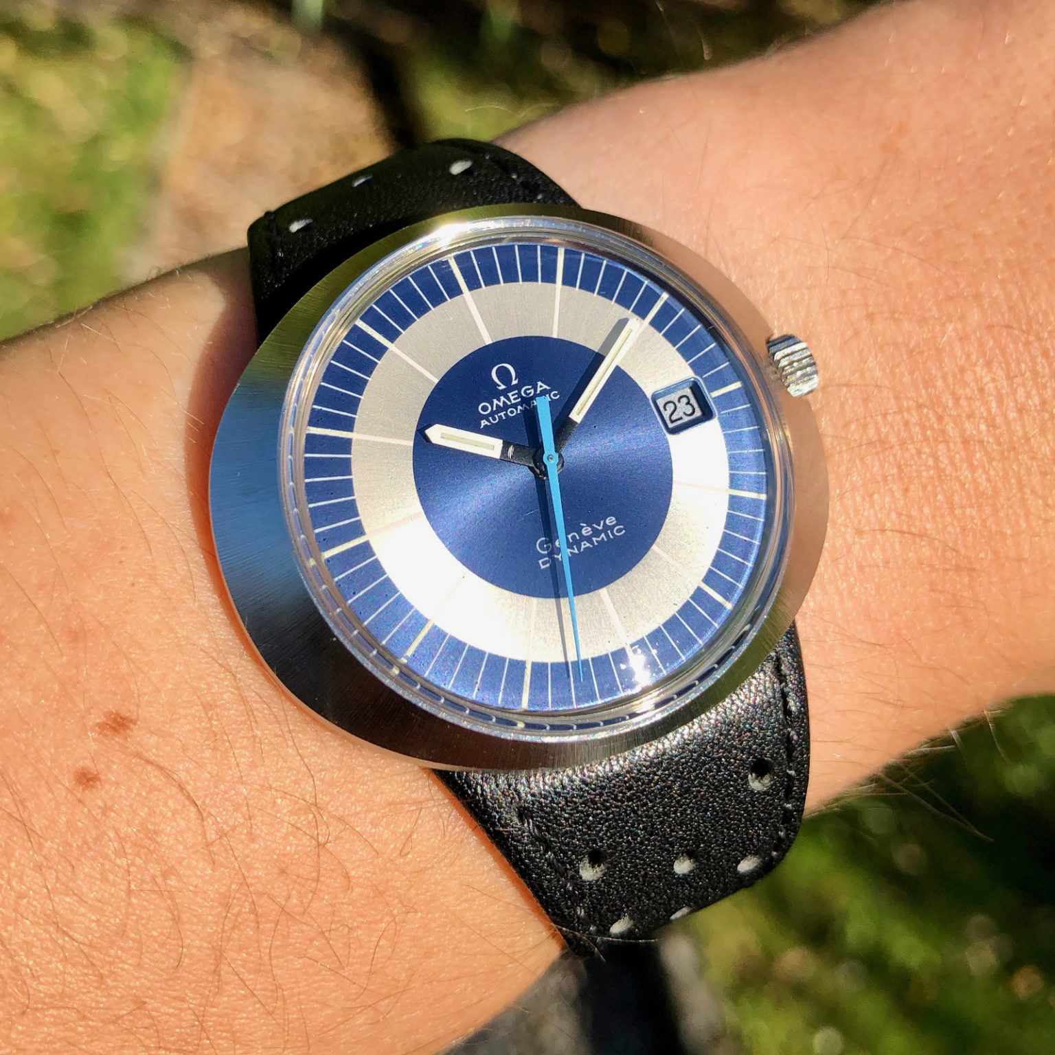 Omega Dynamic blue dial ref. 166.039 fully serviced – Brussels Vintage ...