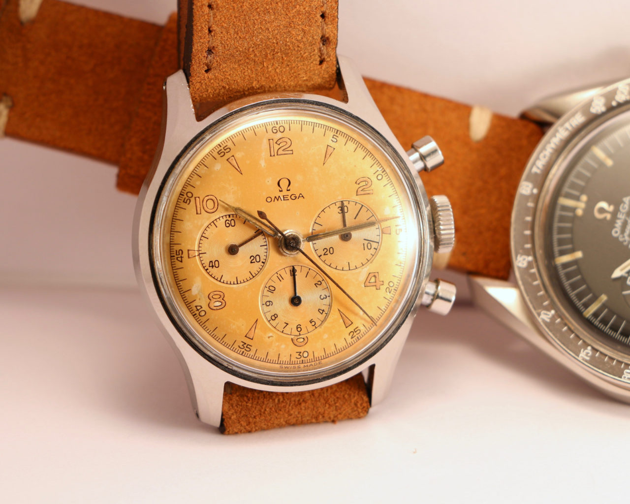 Rare Omega Chronograph ref. 2451 caliber 321 with extract of archives ...