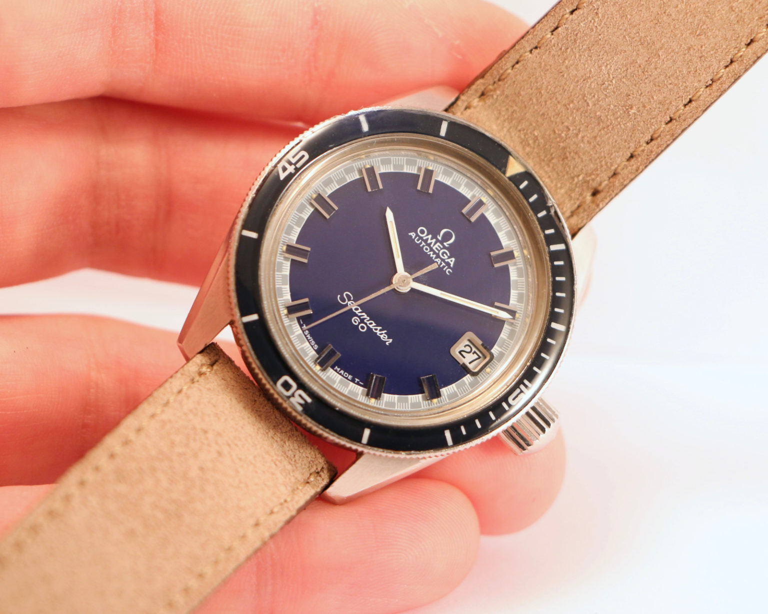 Très belle Omega Seamaster 60 « Big Crown » ref. 166.062 entièrement ...