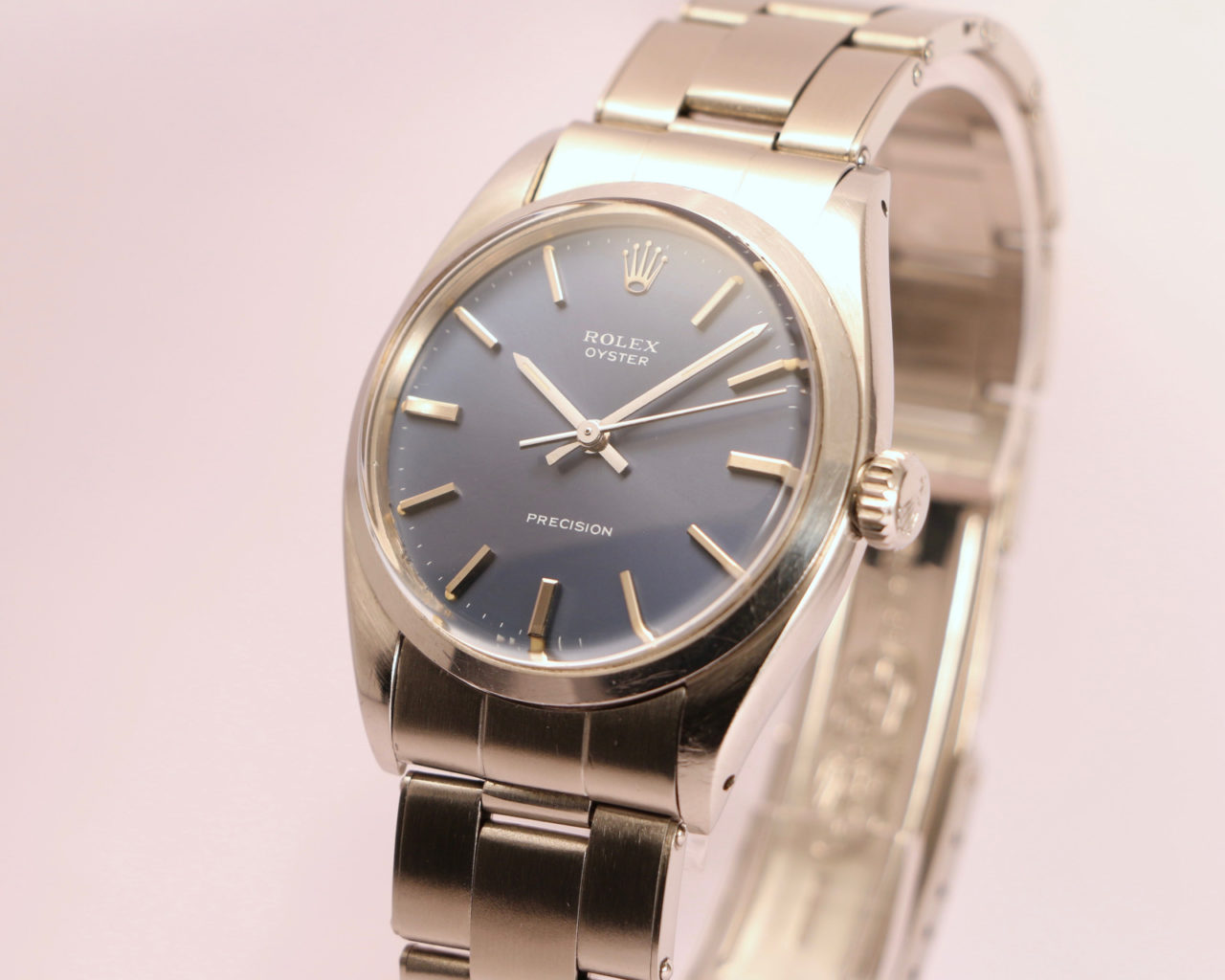 Rolex Oyster Precision ref. 6422 beautiful blue dial on riveted ...