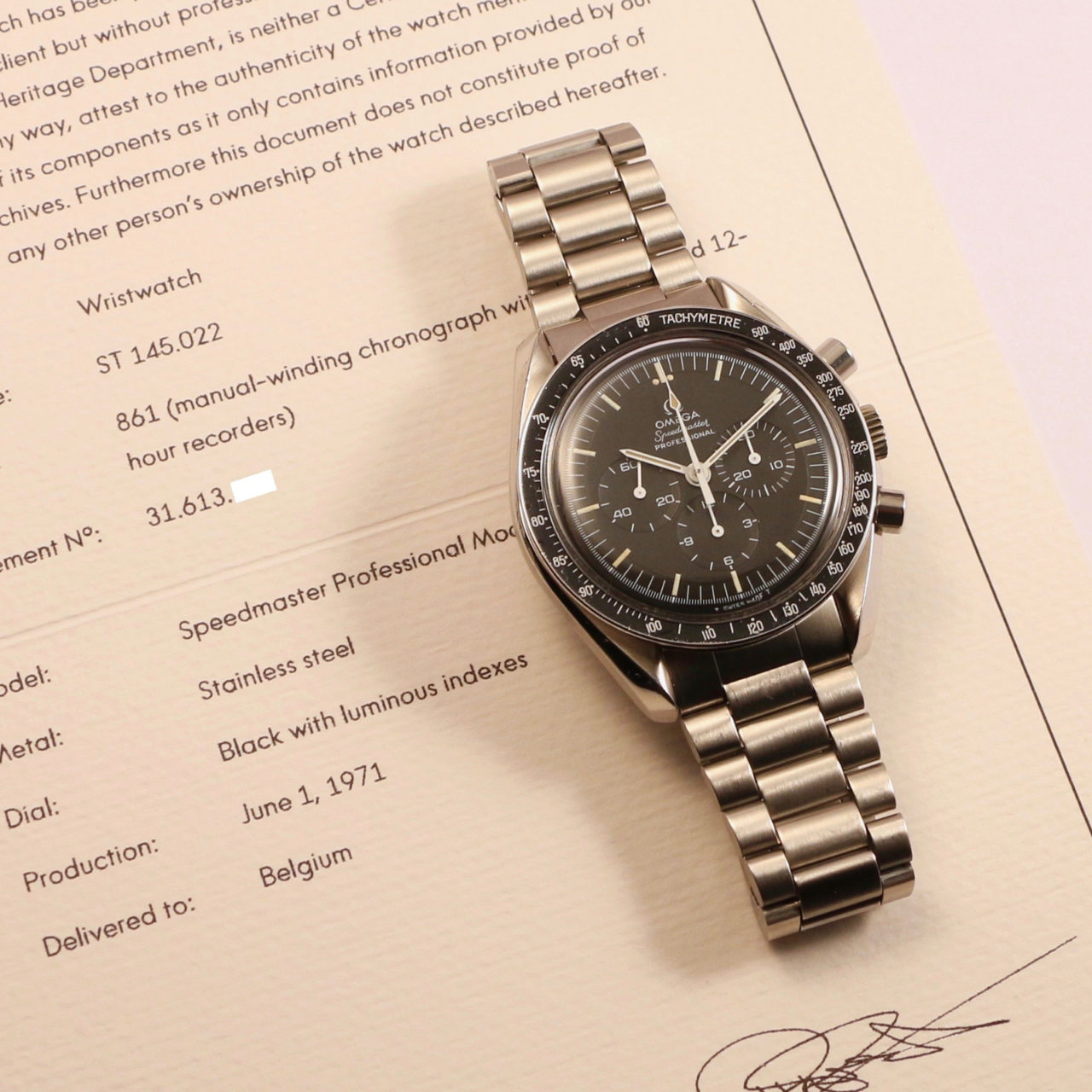Rare Omega Speedmaster 145.022-69 “Straight Writing” First Owner with ...