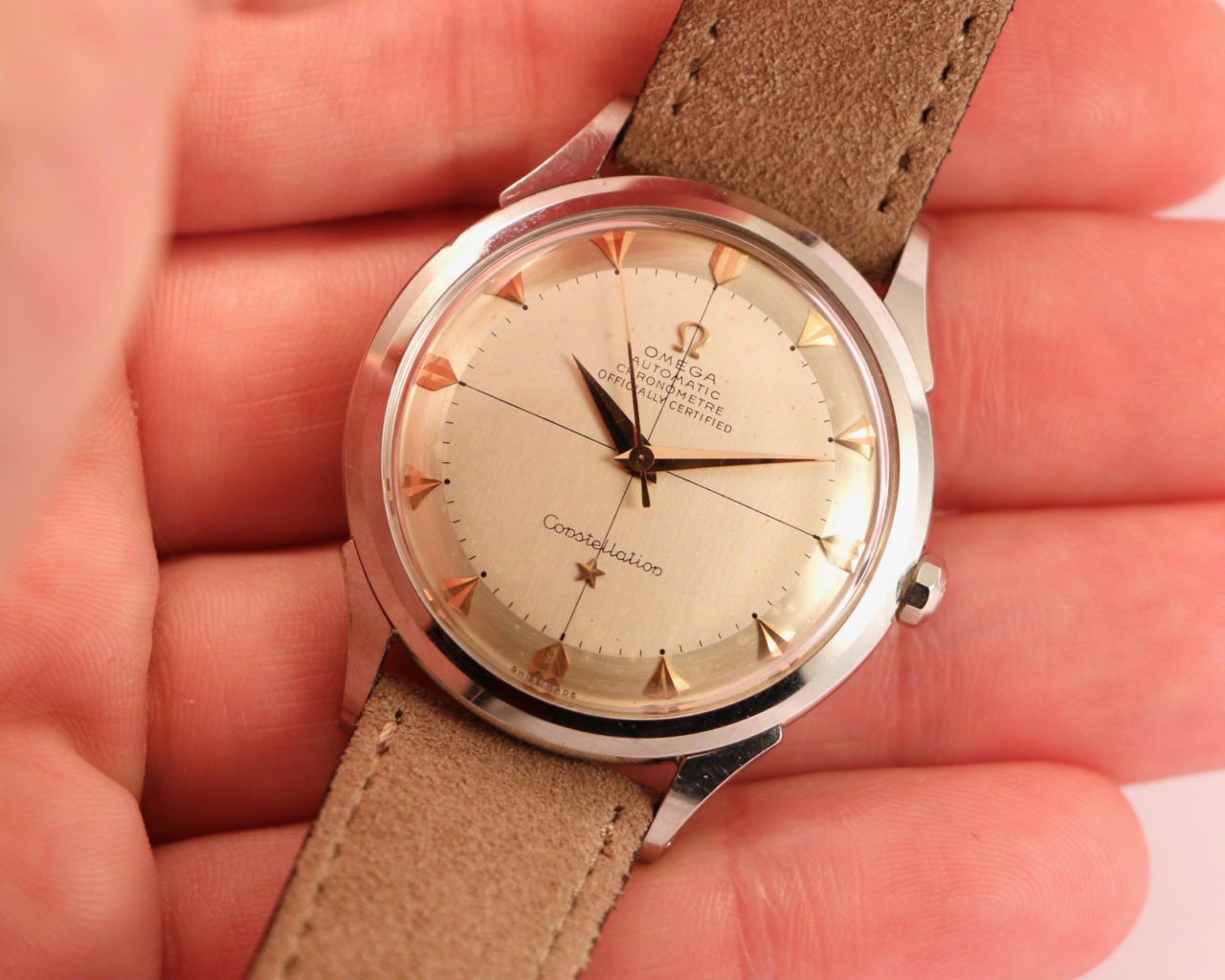 Rare Omega Constellation ref. 2648 cal. 352 Rg “cross hair” dial ...
