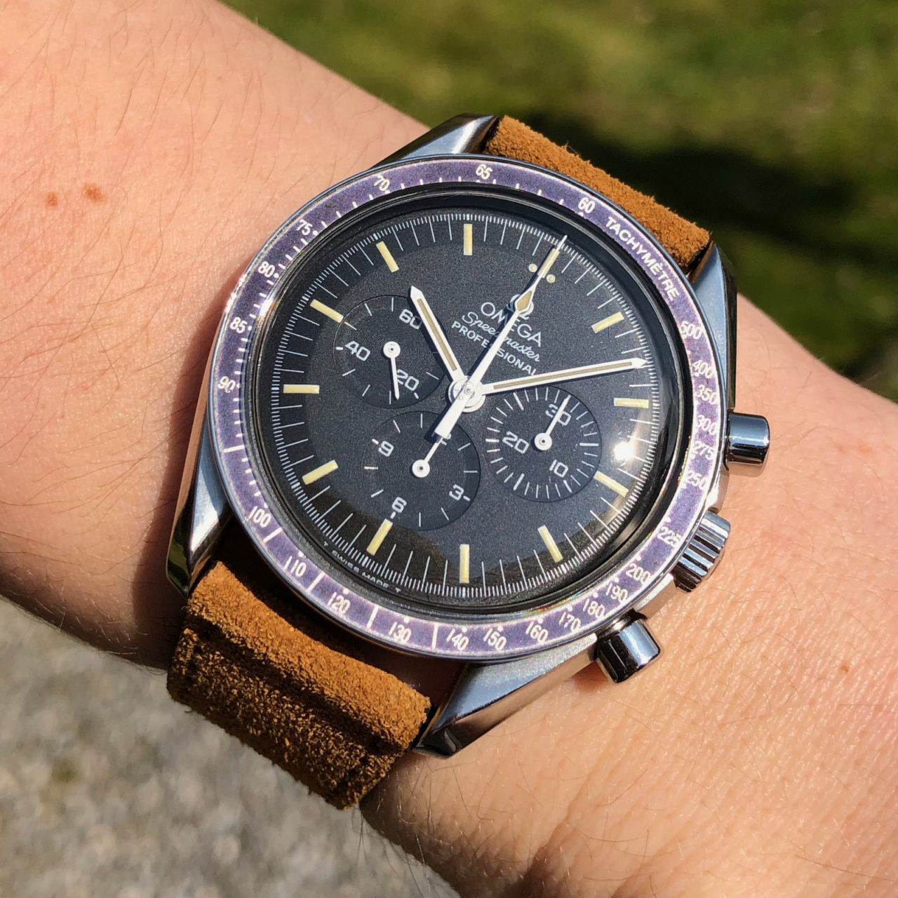 Omega Speedmaster vintage 3590.50 with a beautiful blue bezel circa ...