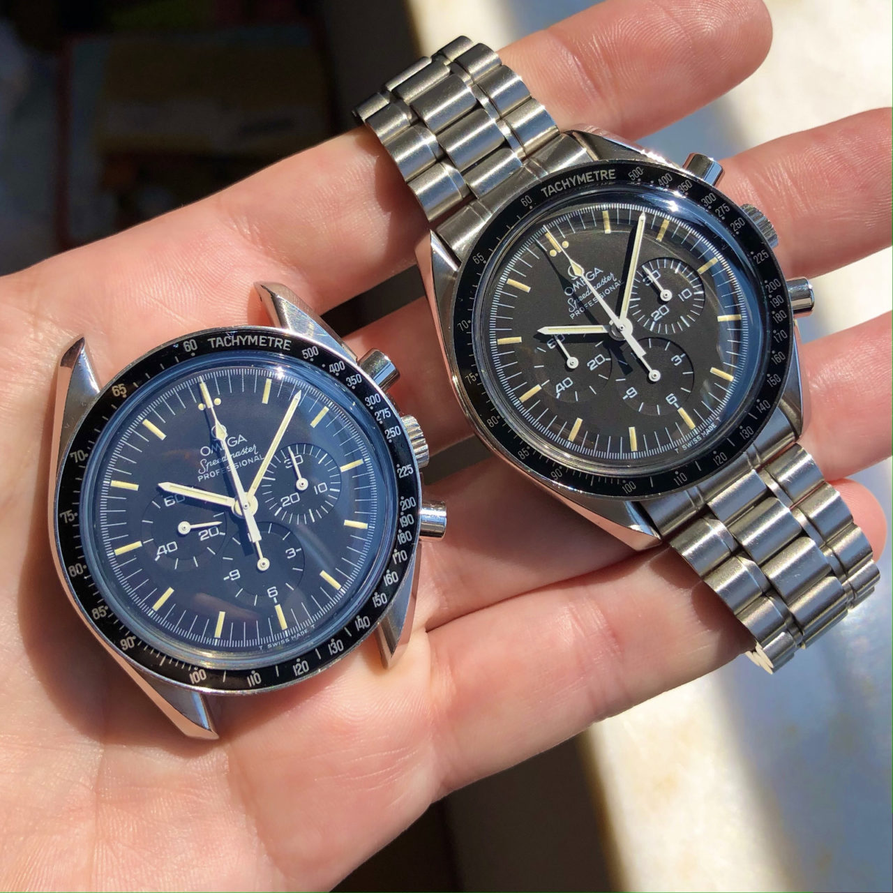 Extremely rare Omega Speedmaster vintage 145.022 “Blue Hesalite” circa ...