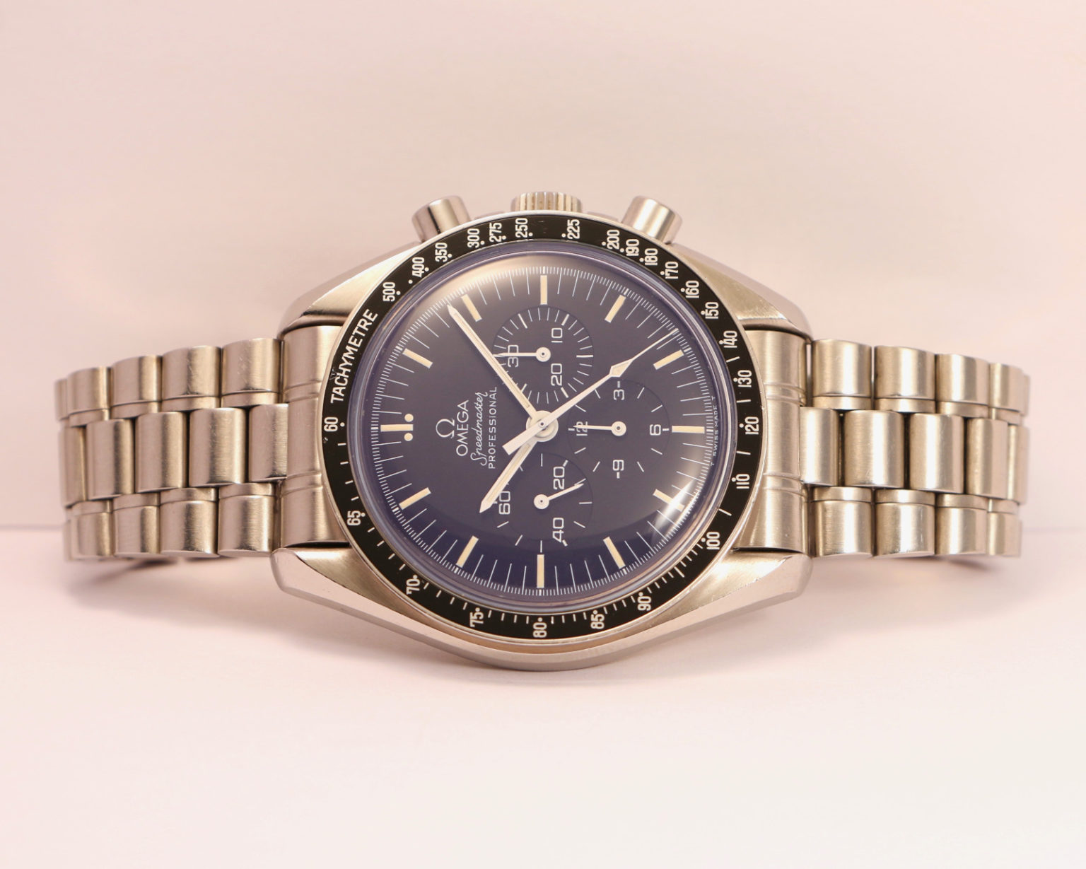 Extremely rare Omega Speedmaster vintage 145.022 “Blue Hesalite” circa ...