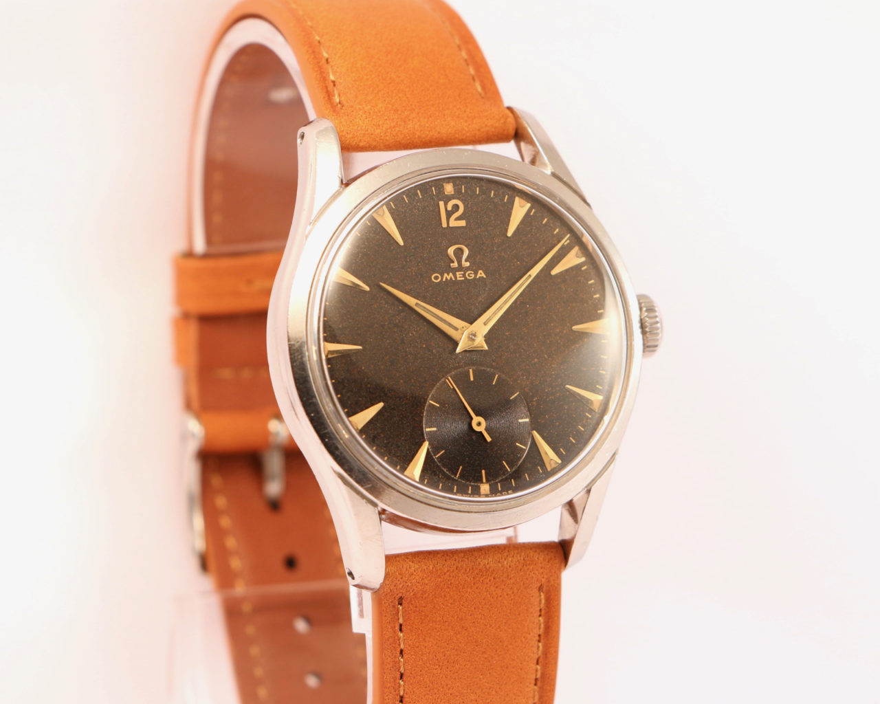 Rare Omega 30T2 ref. 2639 cadran noir écritures « Gilt » entièrement ...