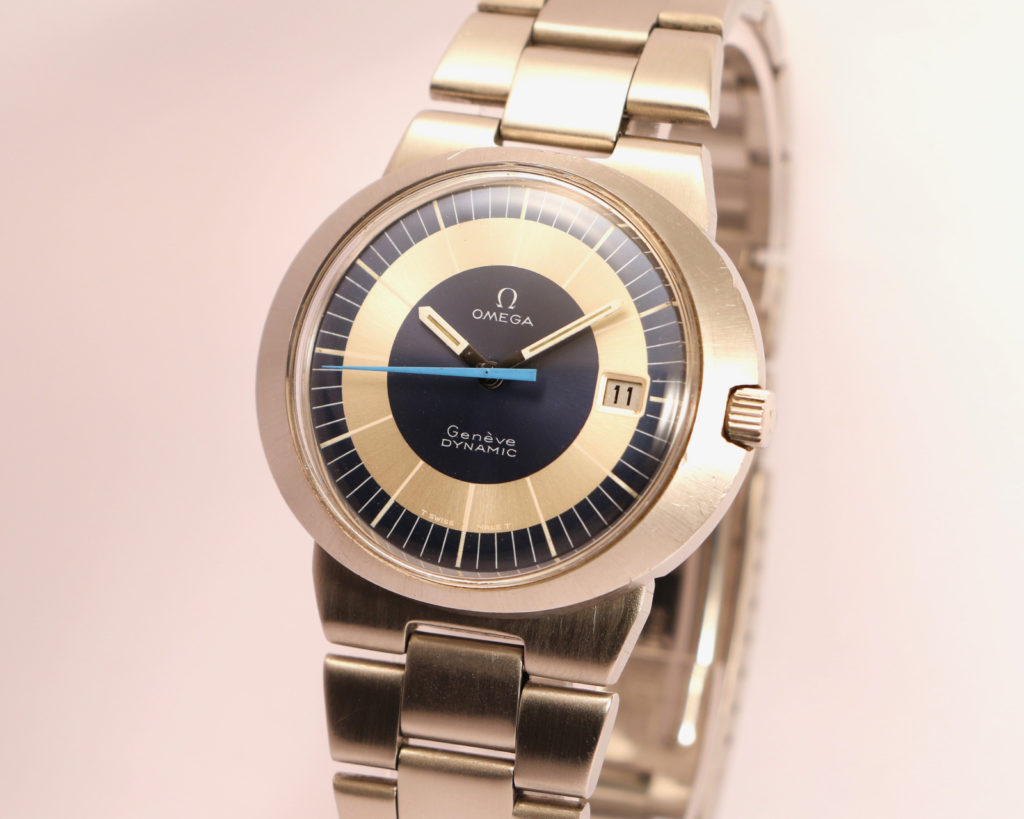 Omega Genève Dynamic blue dial ref. 136.033 on steel bracelet ...