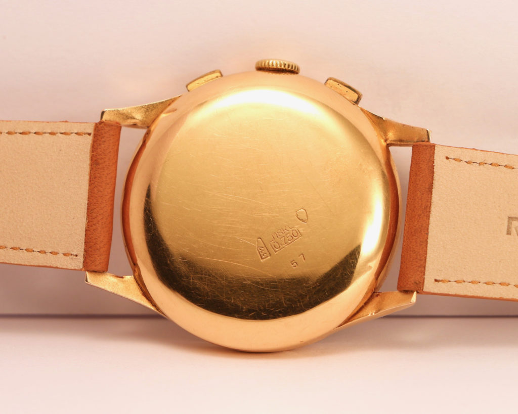 Oversize 18K rose gold Erzer Chronographe Suisse – Brussels Vintage Watches