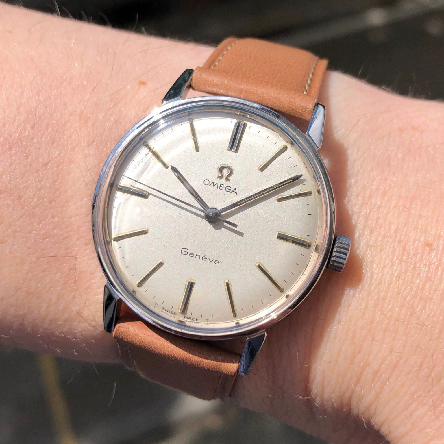 Omega Genève vintage ref. 135.011 fully serviced – Brussels Vintage Watches