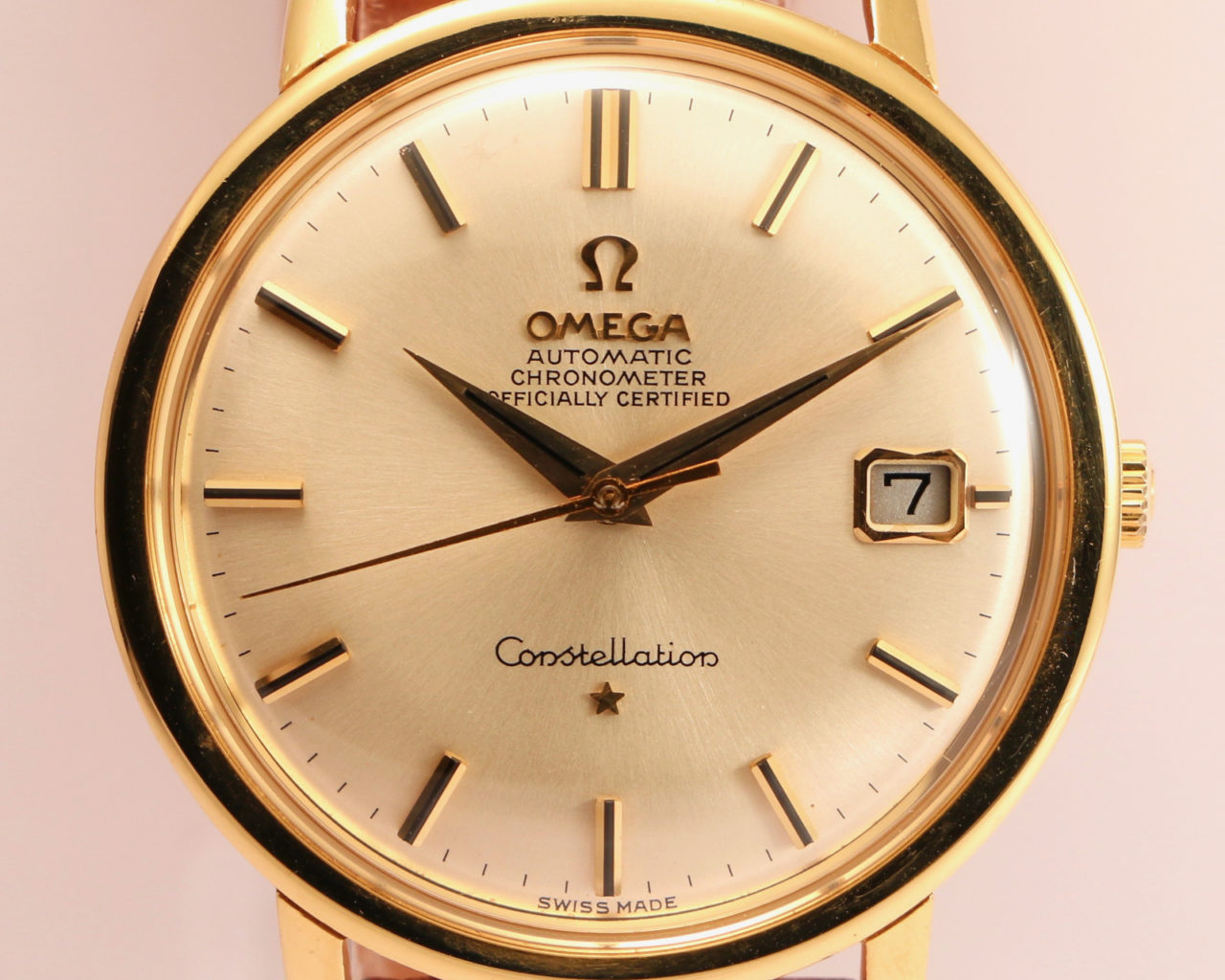 Superbe Omega Constellation ref. 168.004 en or jaune 18K avec boîte d ...